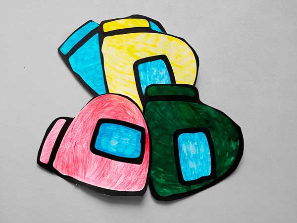 Маски Among Us ас скачать. Распечатать Among Us