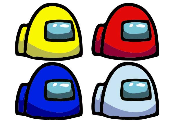 Маски Among Us ас скачать. Распечатать Among Us